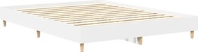 Rám postele bez matrace bílý 150x200 cm Dřevěné konstrukce 3328708
