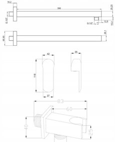 Invena Trend, podomítková sprchová sada s ruční a hlavovou dešťovou sprchou 25x25cm, INV-BS-02-0K4-V