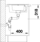 Granitový dřez Blanco METRA 6 S Compact tartufo s excentrem 517353