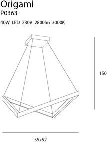 Maxlight Závěsné svítidlo Maxlight P0363 ORIGAMI