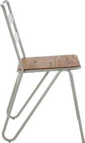 Šedá/v přírodní barvě jídelní židle z jilmového dřeva District – Premier Housewares