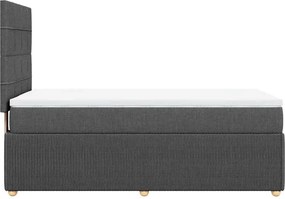 Box spring postel s matrací tmavě šedá 90x200 cm textil 3291940