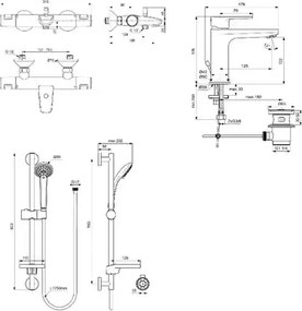 Ideal Standard CeraTherm - Sprchový set s termostatem a umyvadlovou ba