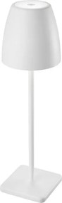 NV 9121911 Venkovní stolní lampa COLT bílý litý hliník a akryl LED 2W 3000K IP54 62st. 5V DC vypínač na těle USB kabel stmívatelné - NOVA LUCE