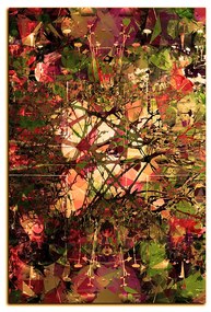 Obraz na plátně - Květinové grungy pozadí - obdélník 7108FA (90x60 cm  )