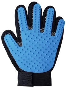 Česací rukavice na zvířecí srst Barva: dětská modrá, Druh: levá