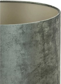 Šedé antracitové sametové stínidlo na lampu Gemstone - Ø 50* 38cm/ E27