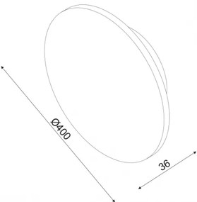 ACA Lighting LED nástěnné dekorativní svítidlo ECLIPSE 24W/230V/3000K/1920Lm/80°/IP20, kruhové šedé