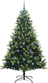 Umělý skládací vánoční stromeček 300 LED Zelená 210 cm PVC a PE 3396007