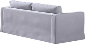 Potah na pohovku IKEA  Karlstad 3-místná, nerozkládací, dlouhý barva šedá látka lesklé, sametová