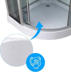 Terra Hydromasážní box WSH7180W bílý, 80x80 bez sauny