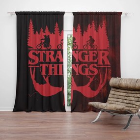 Sablio Závěs Stranger Things Red: 2ks 140x250cm
