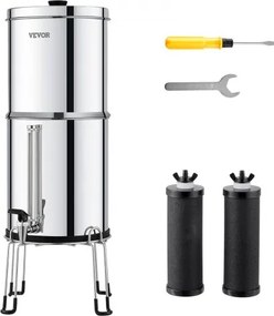 Gravitační vodní filtr z nerezu 8,5 l se 2 filtry – k8626 A