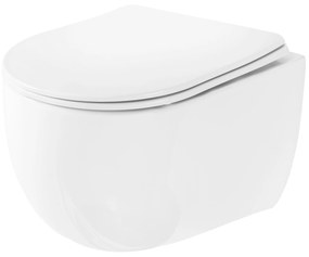 Závěsná WC mísa se SoftClose sedátkem REA OLIVIER, bílá