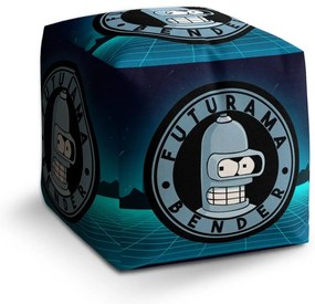 Sablio Taburet Cube Futurama Bender Čtvrtá dimenze: 40x40x40 cm