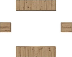 Sestava TV skříněk 6 ks Artisanový dub Kompozitní dřevo 3393401