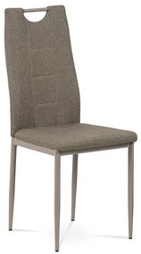 Jídelní židle, cappuccino látka, kov cappuccino lesk DCL-393 CAP2