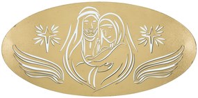 Mauro Ferretti Dekorativní panel se zrcadlem NATIVITY GOLD -B- 120X2X60 cm