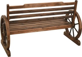 Zahradní lavice 142 cm masivní jedlové dřevo 313891
