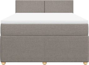 Box spring postel s matrací taupe 140x200 cm textil 3289776