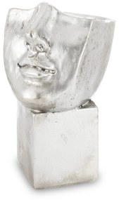 Stříbrný obal na květináč obličej 21,5 cm 145496