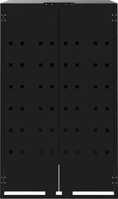 Box na 3 popelnice černý 207 x 79 x 117 cm ocel 3279978