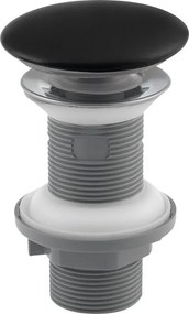Sapho Sapho, Korek umywalkowy 5/4“ click-clack, ceramiczny grzybek, wys. 20-70mm, czarny, 38TP0163I