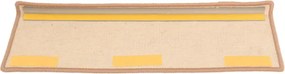 Schodové rohože 15 ks 65 x 21 x 4 cm světle hnědé s obdélníkovým okrajem 326910