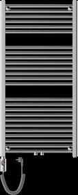Mexen Mars, elektrické topné těleso 1200x600 mm + topná tyč 600 W, chromová, W110-1200-600-2600-01