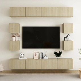 8dílný set TV skříněk dub sonoma kompozitní dřevo 3078964