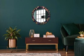 Kulaté dekorativní zrcadlo Akvarelové rostliny fi 60 cm
