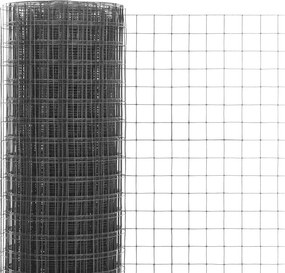 Pletivo ke kurníku ocel PVC vrstva 25 x 0,5 m šedé 143653