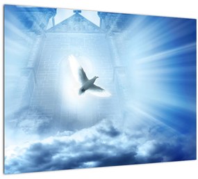 Skleněný obraz - Boží holubice (70x50 cm)