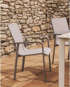 Béžová/taupe zahradní židle Canea – Kave Home