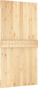 vidaXL Posuvné dveře s kováním 100 x 210 cm masivní borové dřevo [3203081]