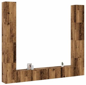 Nástěnné TV skříňky 6 ks Old Wood kompozitní 3328987