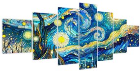 Obraz - Mozaika hvězdné noci (210x100 cm)