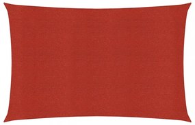 Stínící plachta obdélníková HDPE 3,5 x 4,5 m Dekorhome Červená