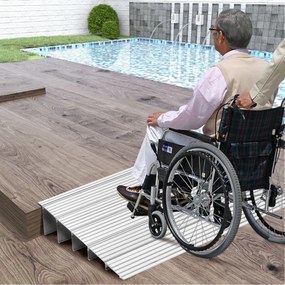 Costway Nájezdová prahová rampa 13 cm vysoká nájezdová rampa s nastavitelným
