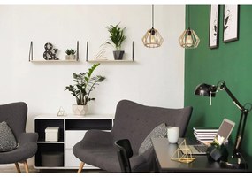 Závěsné svítidlo Timber, 2x dřevěné stínítko
