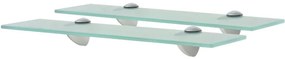 Plovoucí police 2 ks sklo 40 x 10 cm 8 mm 3051495