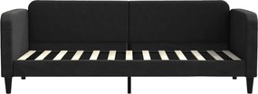 Válenda s přistýlkou černá 80 x 200 cm textil 3196813