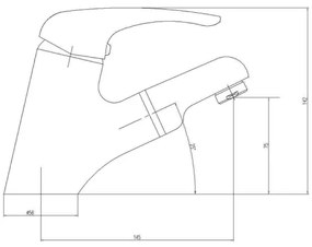 Aqualine - Umyvadlová baterie KASIOPEA 14,2 cm lesklý chrom