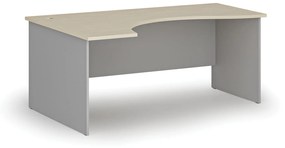 Ergonomický kancelářský pracovní stůl PRIMO GRAY, 1800 x 1200 mm, levý, šedá