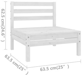 vidaXL Marketos 11dílná zahradní sedací souprava bílá masivní borovice
