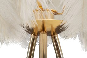 Stolní lampa Feather Stand 60 cm bílo-zlatá