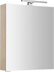 Sapho Mirró - Zrcadlová skříňka s LED osvětlením 60x70x16 cm, P/L, jilm bardini MC060-0013