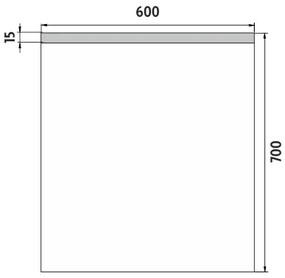 Nimco LED zrcadlo 600x700 - ZP 8002