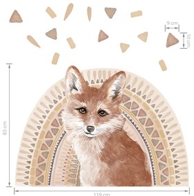 Dětské nálepky na stěnu LIŠKA