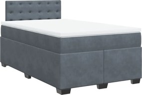 Box spring postel s matrací tmavě šedá 120 x 200 cm samet 3286295